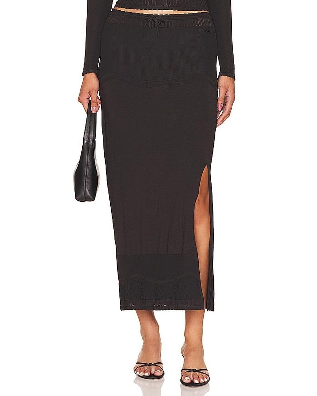 Peachy Den Elsa Maxi Skirt in Black | Lyst