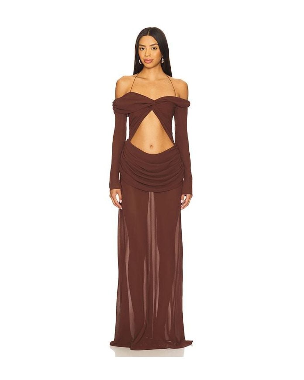 Natalie Rolt Emily Gown in Brown | Lyst