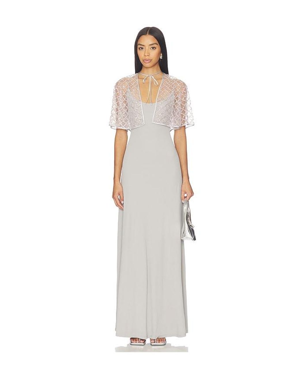 Fleur du Mal Embellished Cape in White | Lyst UK