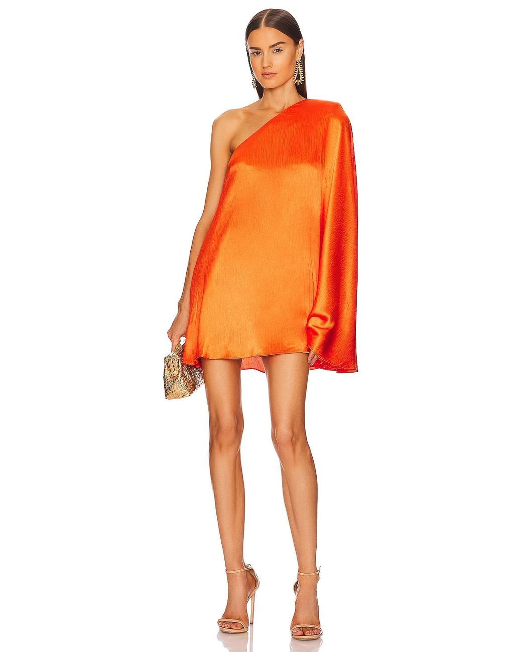 Michael Costello X Revolve Barbara Mini Dress In Orange Lyst