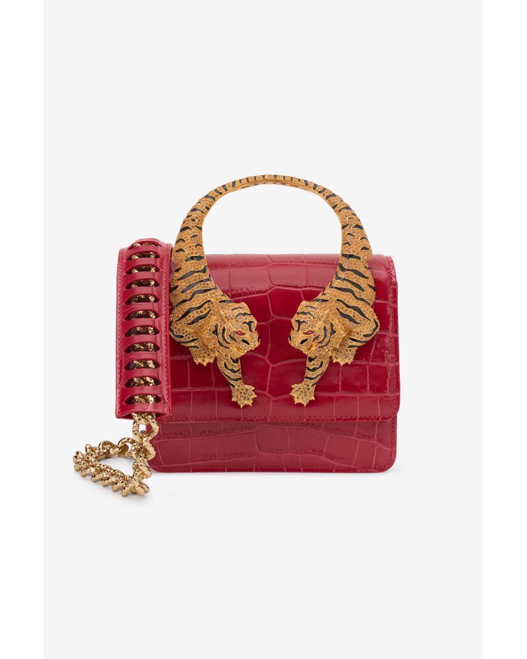Roberto Cavalli Medium Roar Bag in Red | Lyst