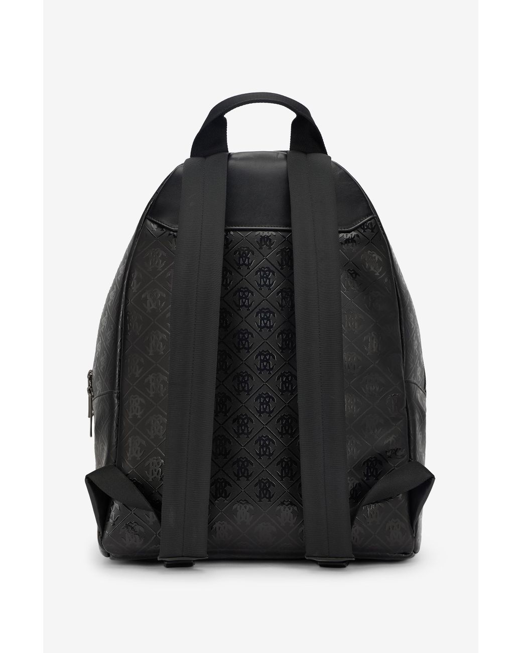 Roberto Cavalli Backpack With All-Over Mirror Snake Monogram in Black ...