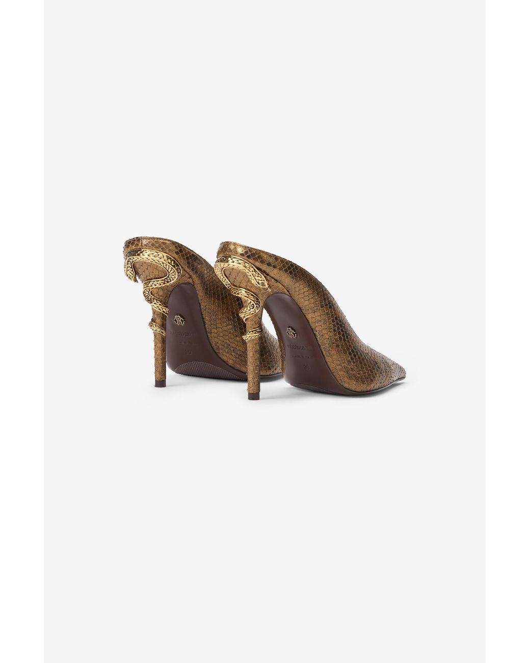 Roberto Cavalli Mules With Python Snake Motif | Lyst UK
