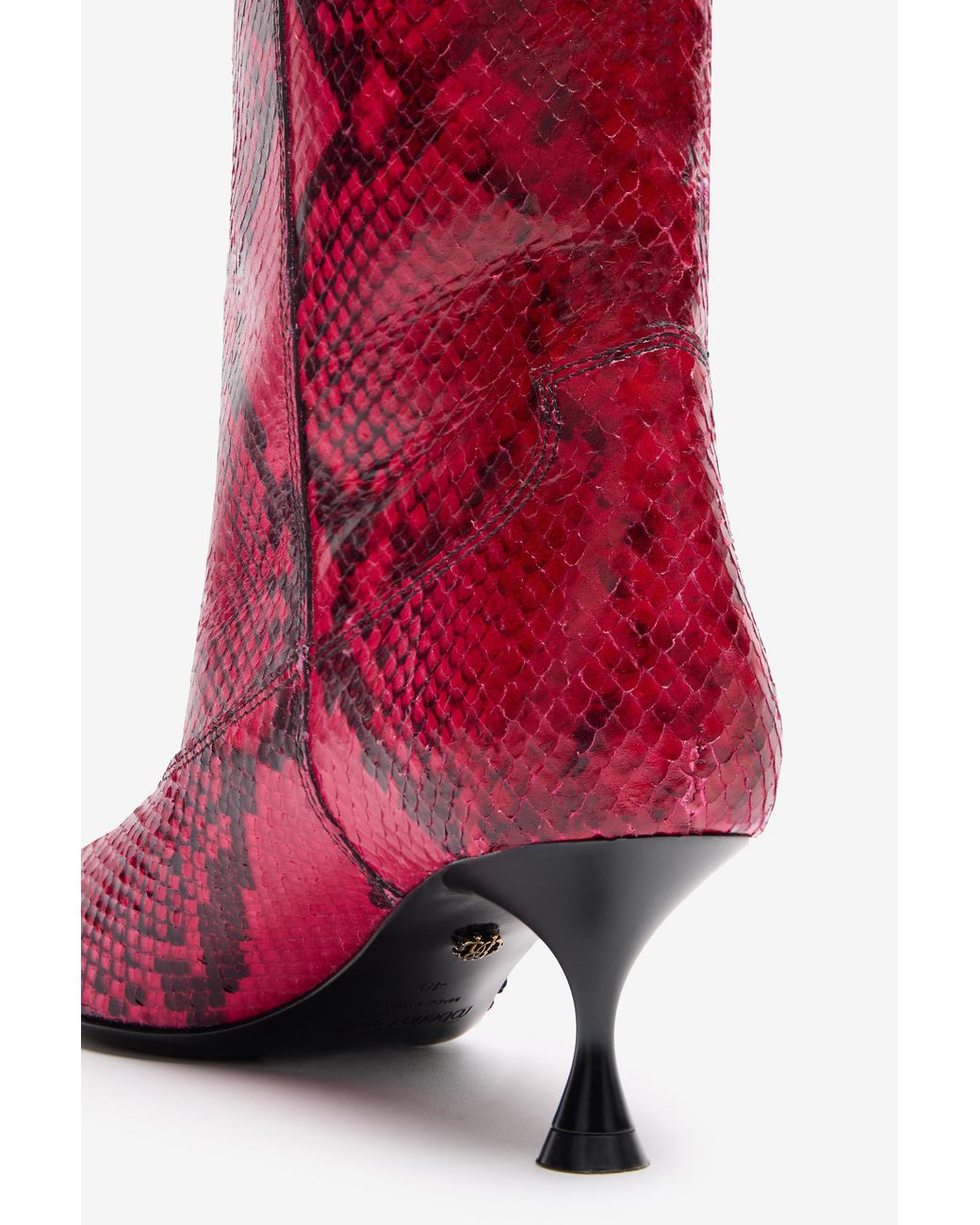 Roberto Cavalli Boots With Python Print in Red | Lyst