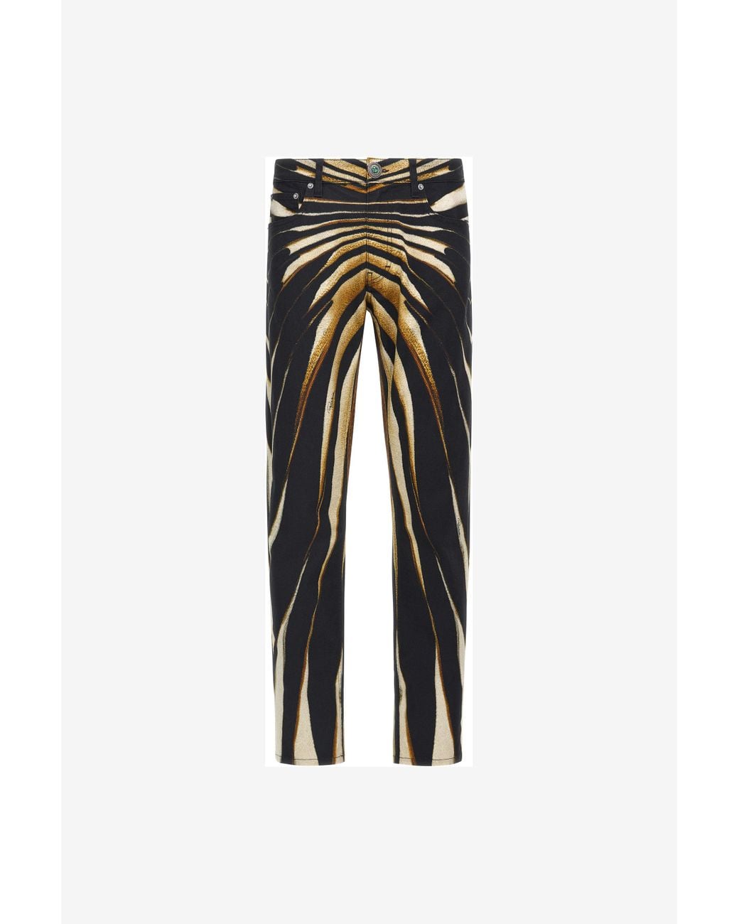 Roberto Cavalli Ray Of Printed Slim-Fit Jeans in Black for Men | Lyst