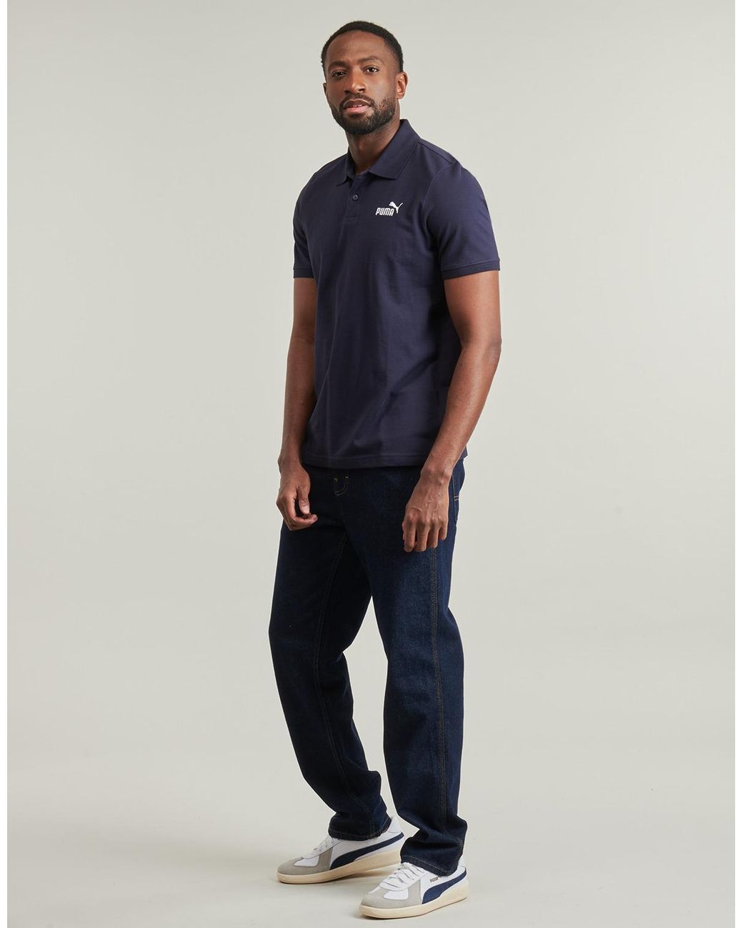 PUMA Polo Shirt Ess No. 1 Logo Pique Polo in Blue for Men | Lyst UK