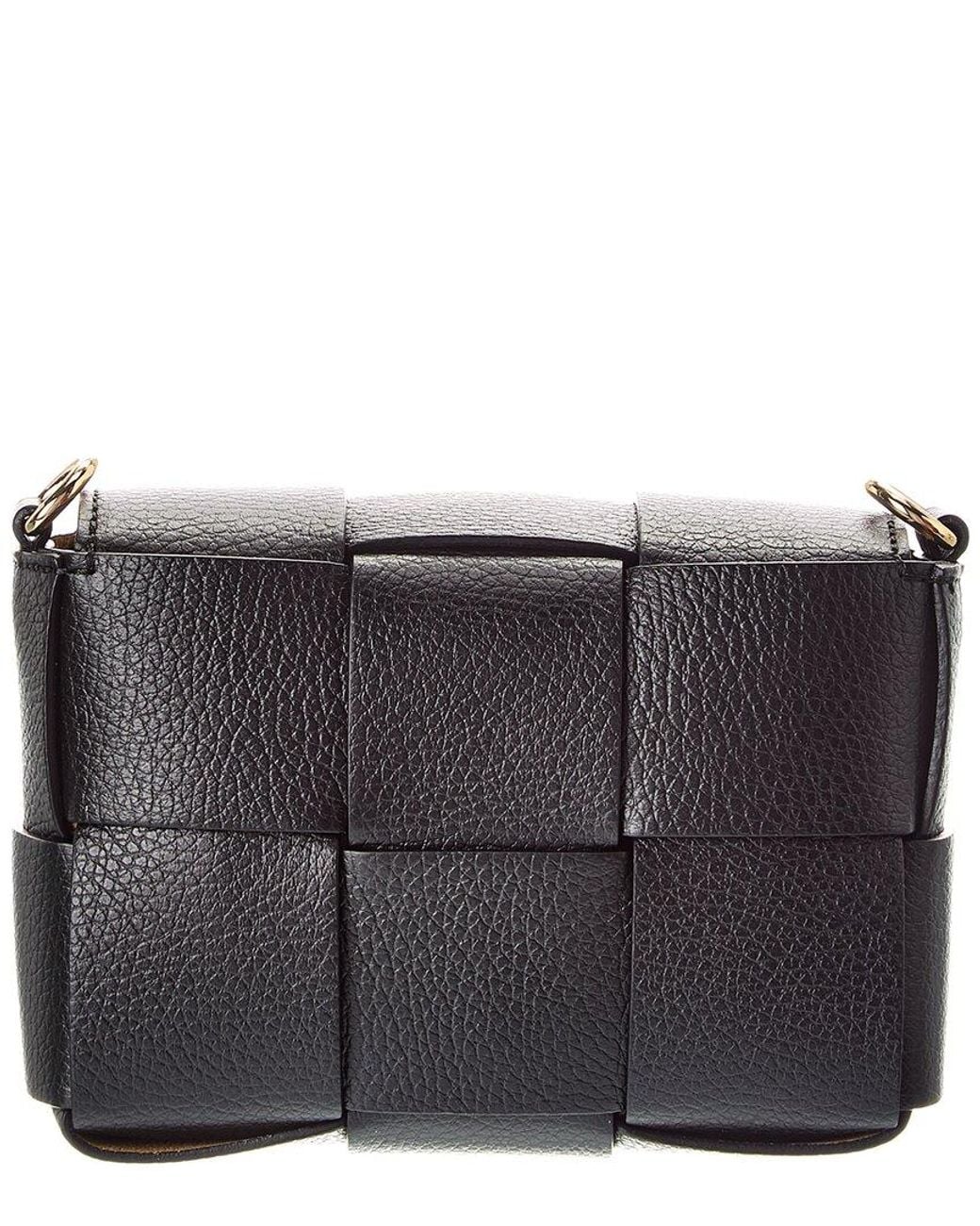 Isabella Rossetti Leah Hand-Woven Leather Crossbody in Black | Lyst