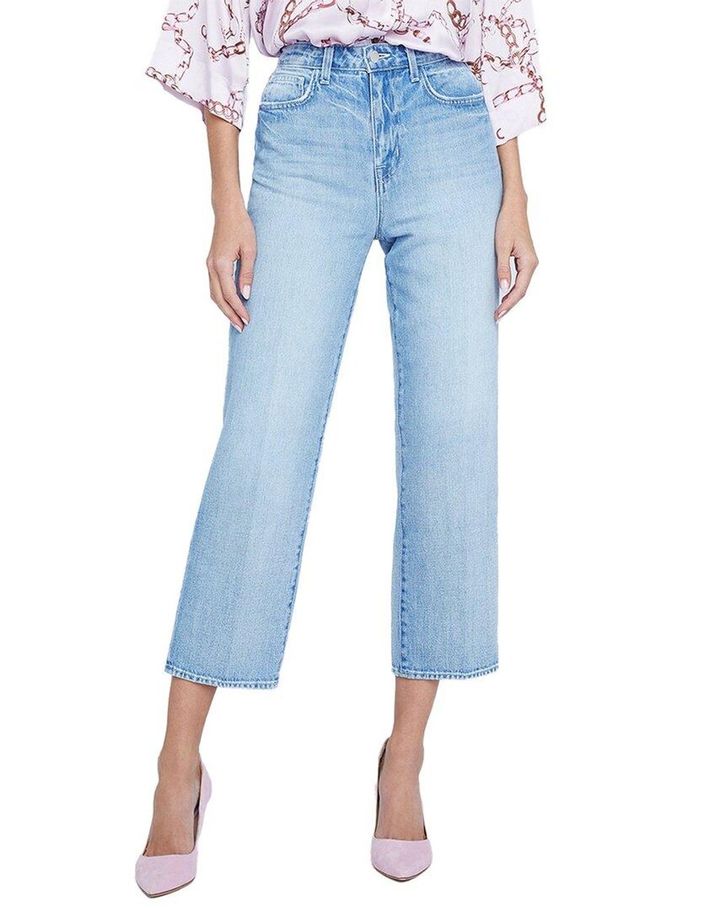 L'Agence June Ultra High-Rise Crop Stovepipe Jean in Blue | Lyst UK