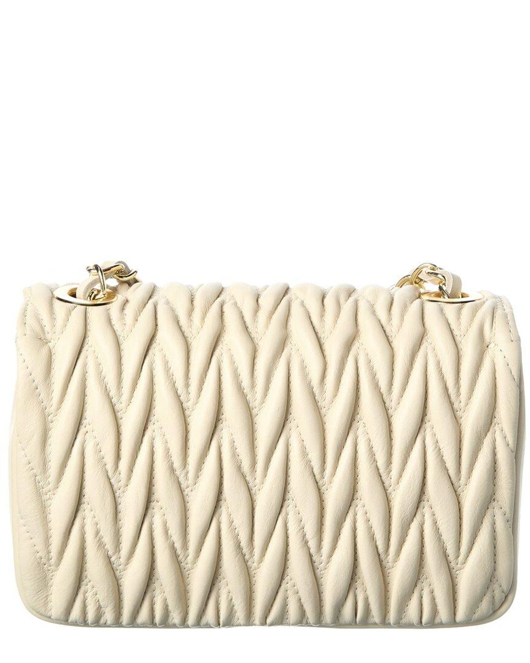 Persaman New York Lyla Quilted Leather Crossbody in Natural | Lyst