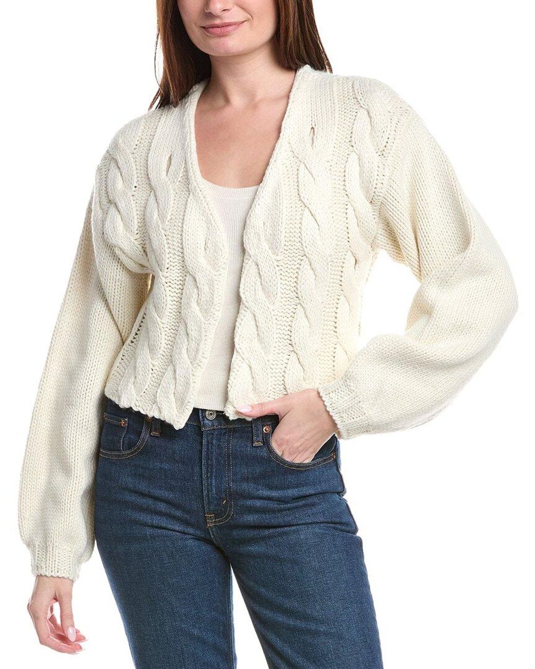 Moon River Knit Cardigan in Natural | Lyst UK
