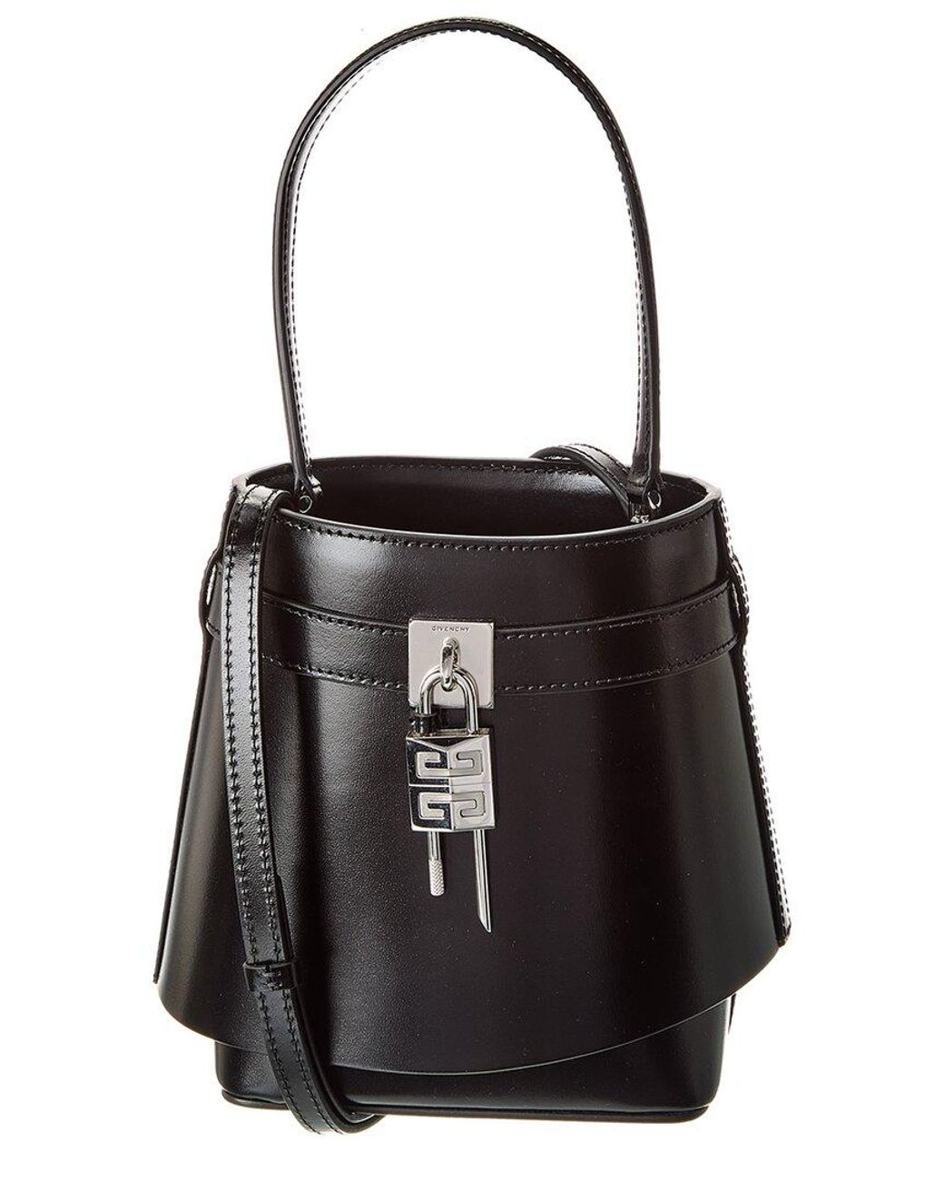 Givenchy Shark Lock Leather Bucket Bag in Black | Lyst UK