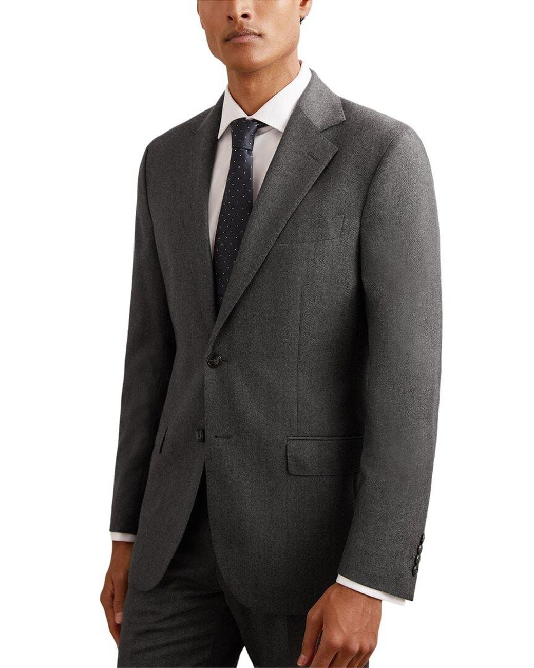 Reiss Jackal Wool Formal Jacket in Grey for Men | Lyst UK