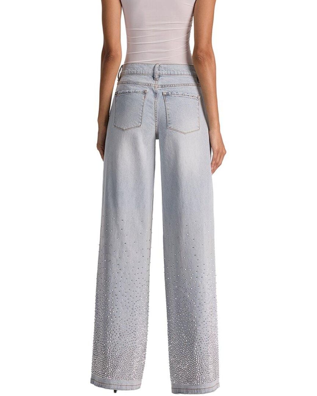 Alice + Olivia Amazing Jean in Grey | Lyst UK