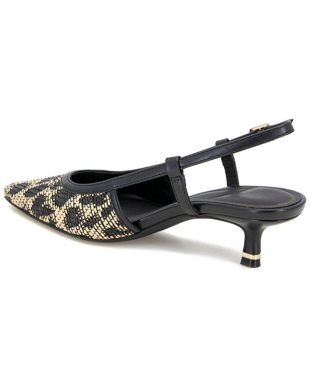 Kenneth Cole Martha Raffia Pump in Black | Lyst