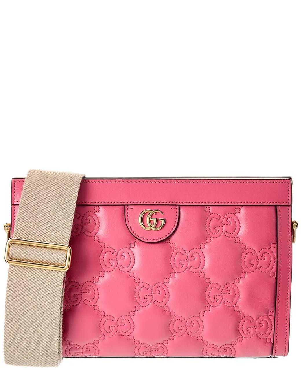 Gucci Gg Small Matelasse Leather Shoulder Bag in Pink | Lyst
