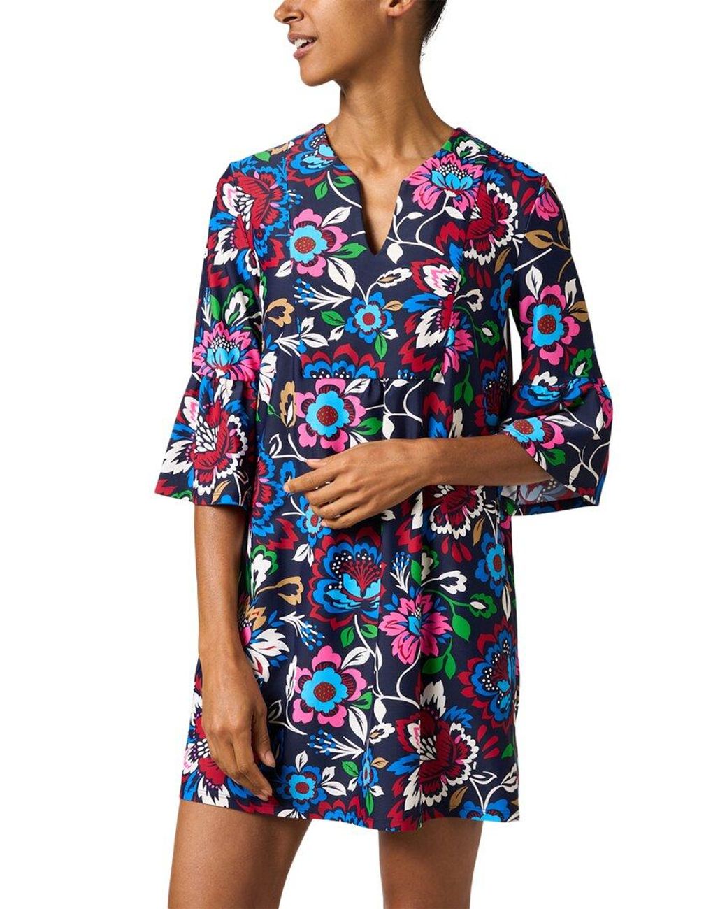 Jude Connally Kerry Floral Printed Dress In Blue Lyst