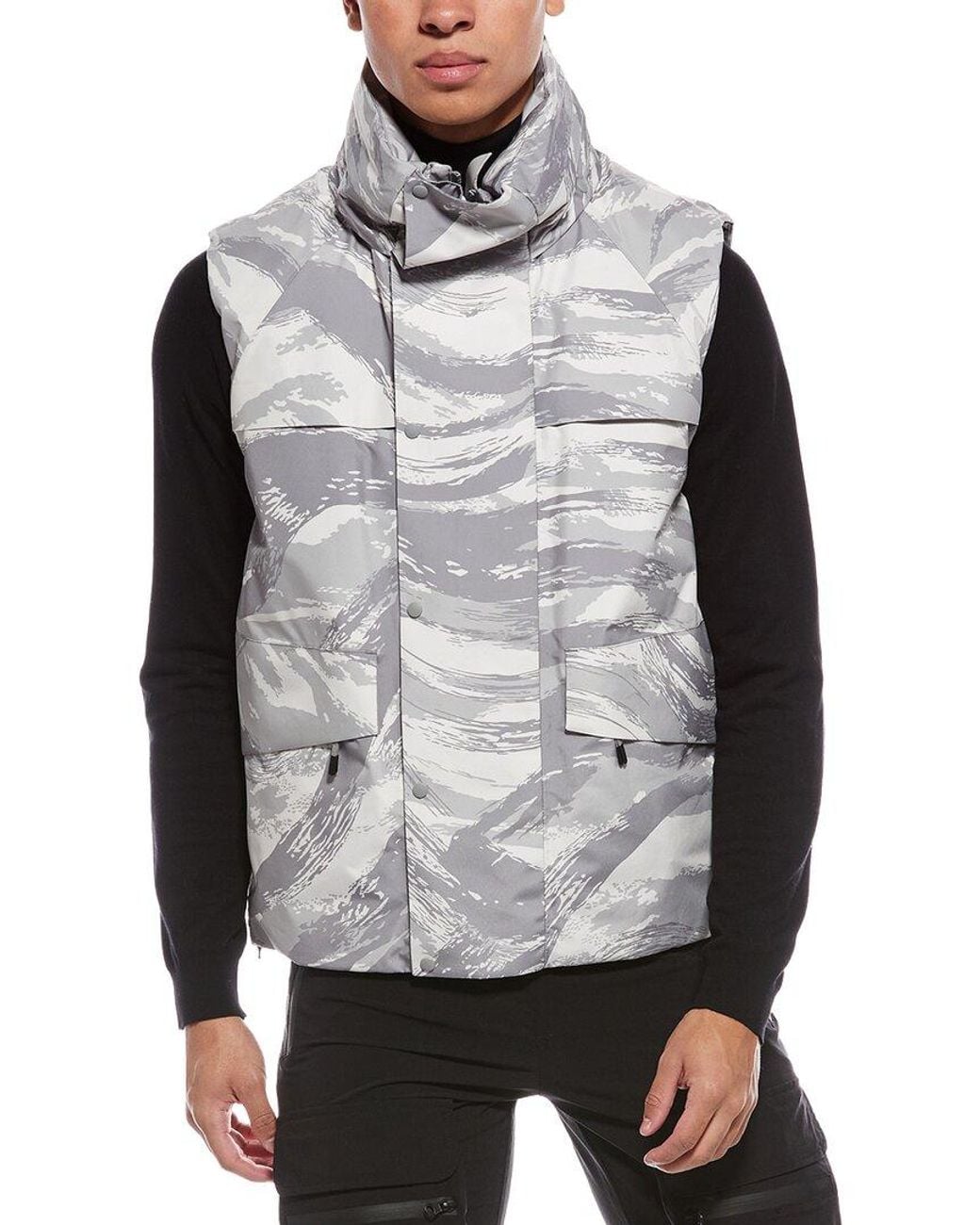 Moncler X Hyke Vanil Print Vest in Gray for Men | Lyst