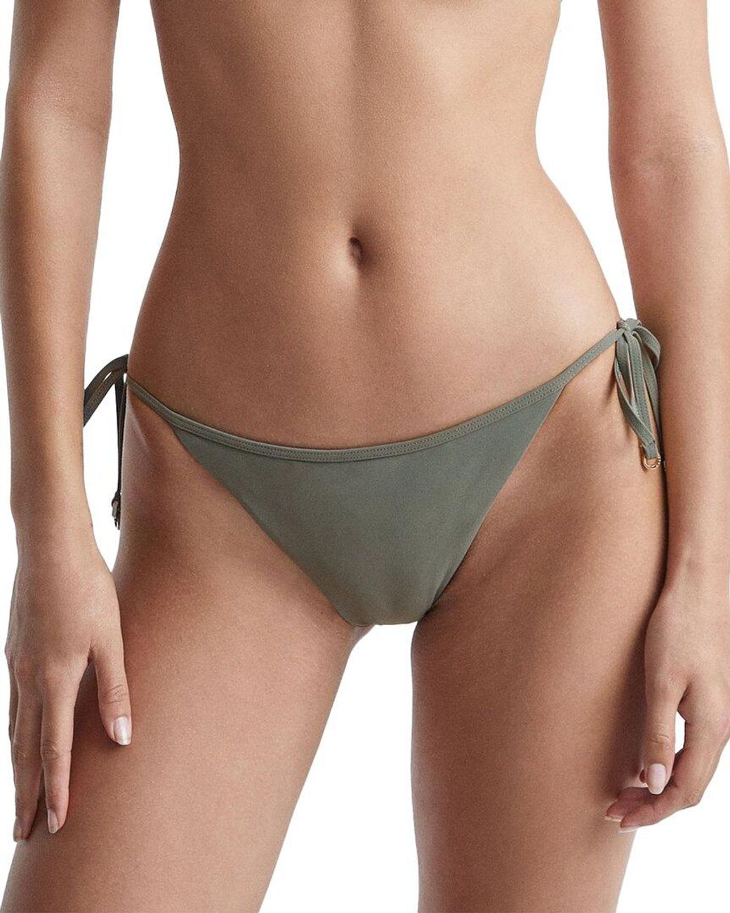Reiss Astrid Side Tie Bikini Bottom in Green | Lyst UK