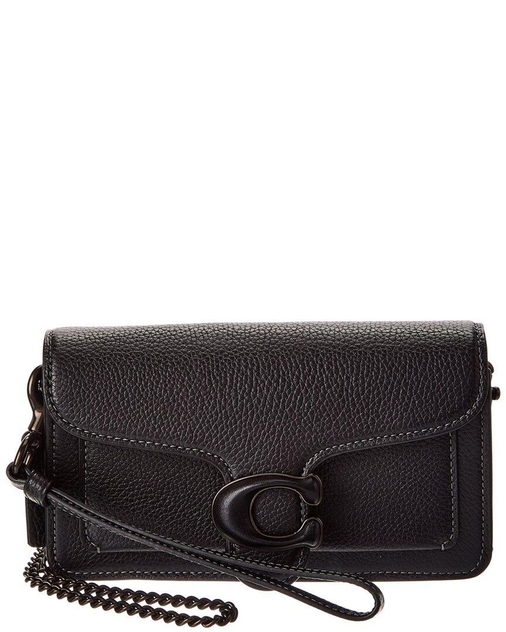 COACH Tabby Leather Wristlet in Black | Lyst