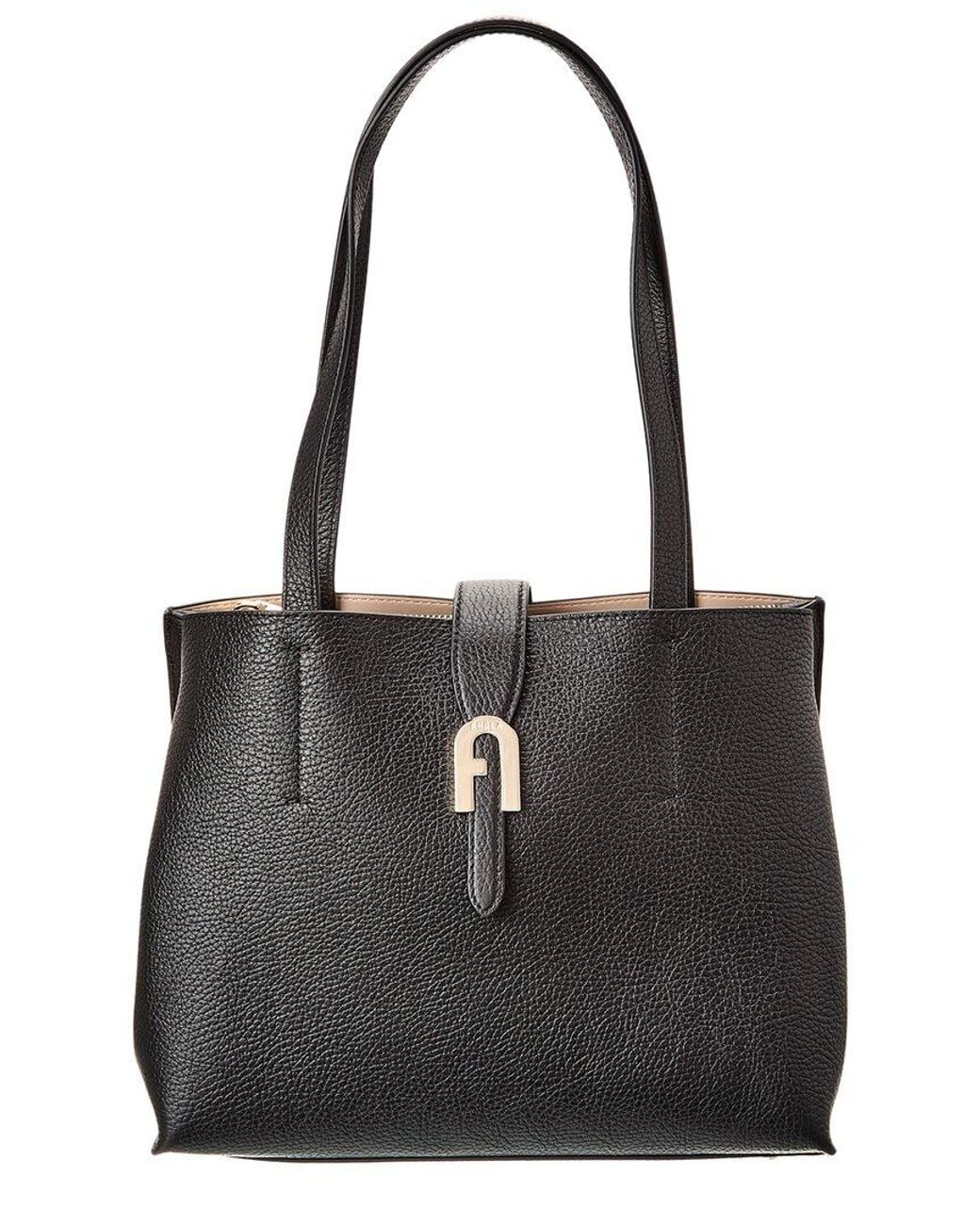 Furla Sofia Medium Leather Tote in Black | Lyst
