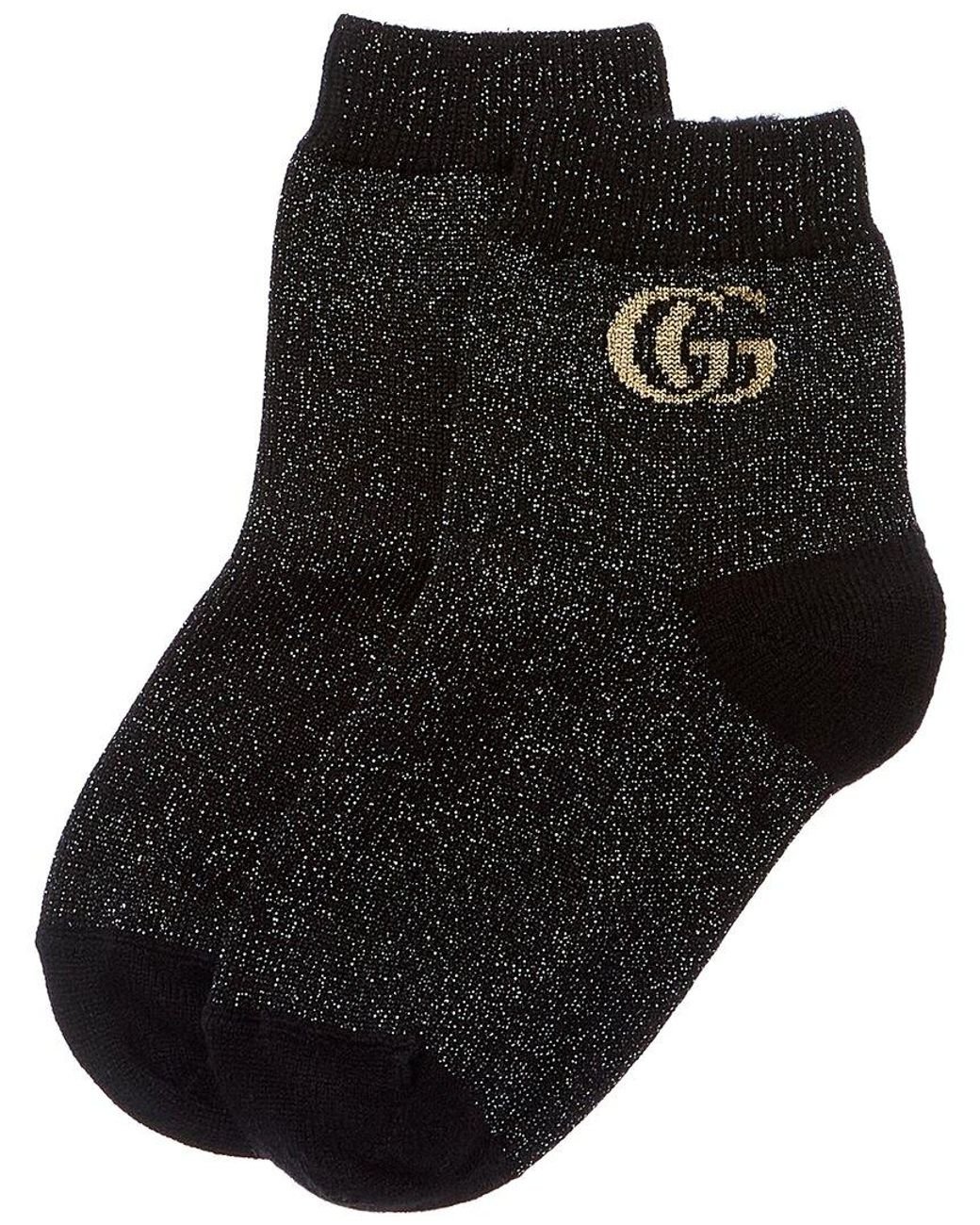 Gucci Gg Logo Cashmere-Blend Socks in Black | Lyst