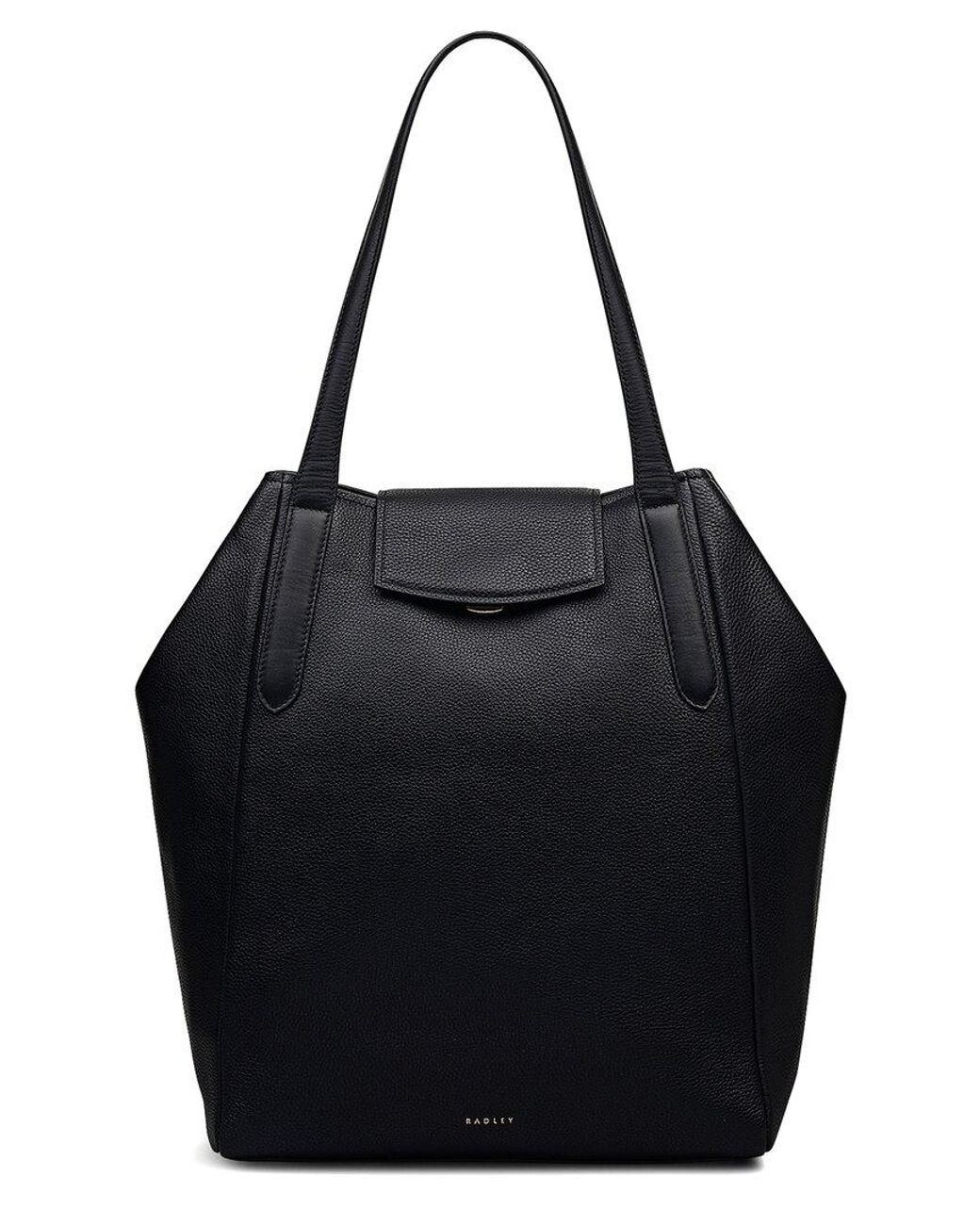 Radley Mayfair Lane Large Flapover Leather Tote in Black | Lyst