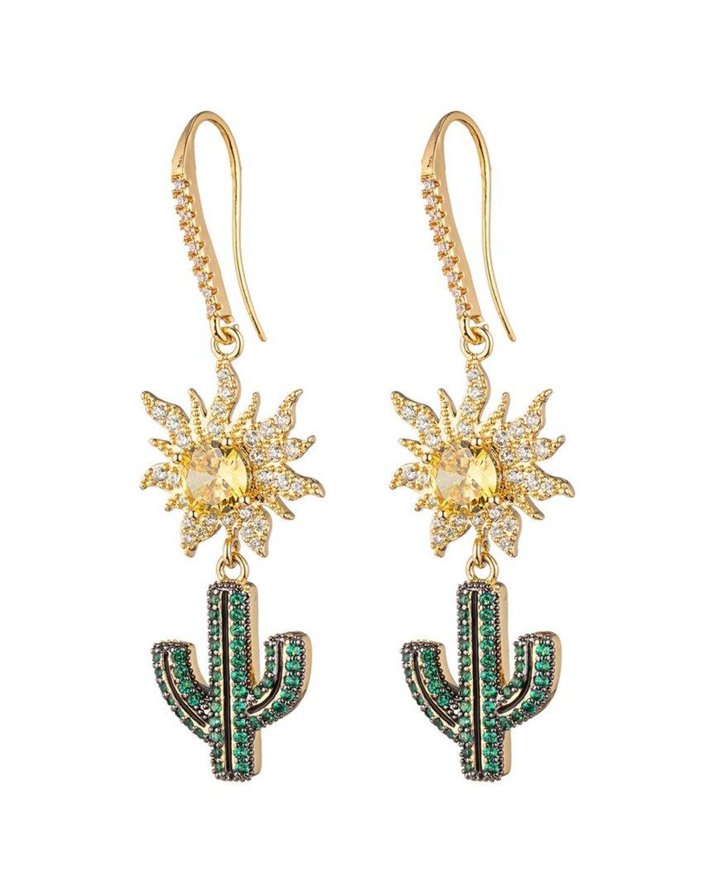 Eye Candy LA Cz Palm Spring Cactus Drop Earrings in Metallic | Lyst UK