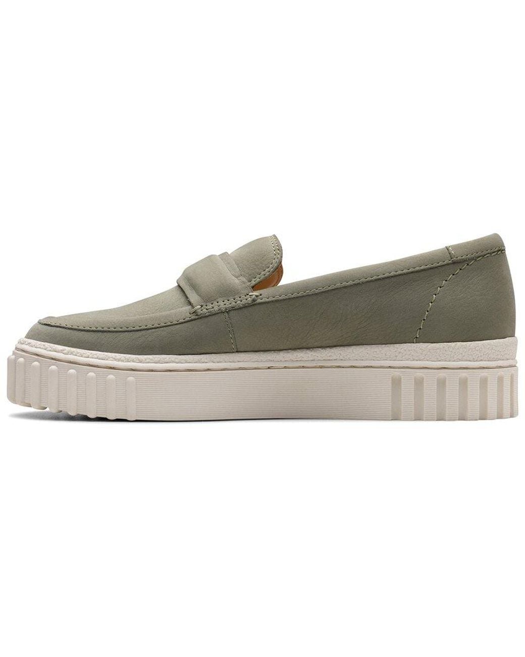 Clarks Mayhill Cove Leather Loafer in White | Lyst