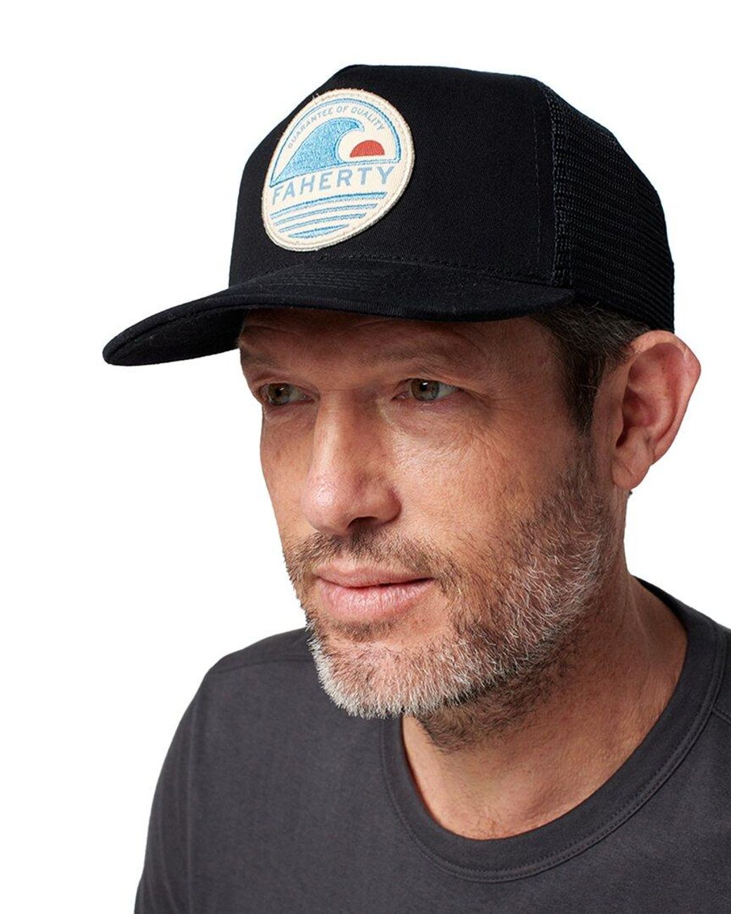 Faherty Wave Crest Trucker Jacket in Black for Men | Lyst