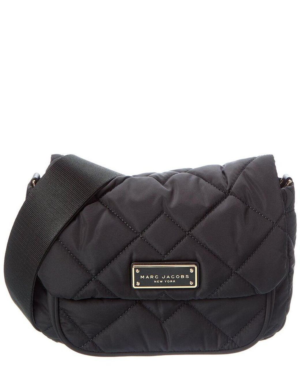Marc Jacobs Quilted Utility Messenger Bag in Black | Lyst
