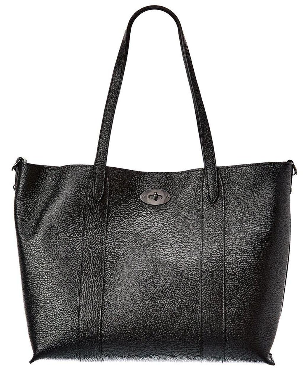 Italian Leather Top Handles Bag in Black | Lyst