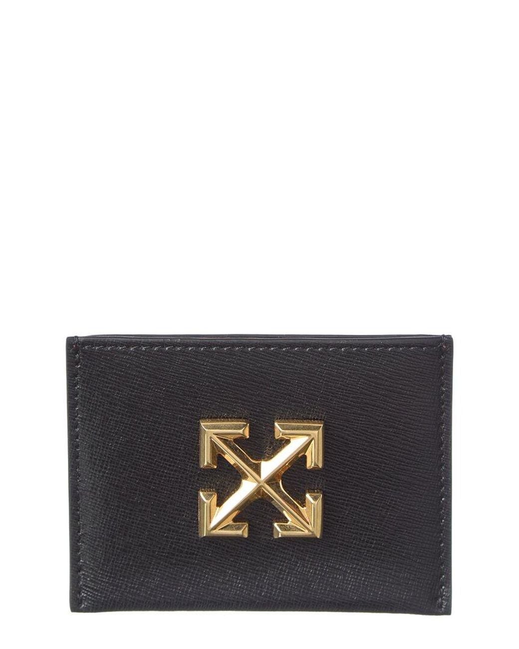 Off-White c/o Virgil Abloh Jitney Simple Leather Card Holder in Black ...