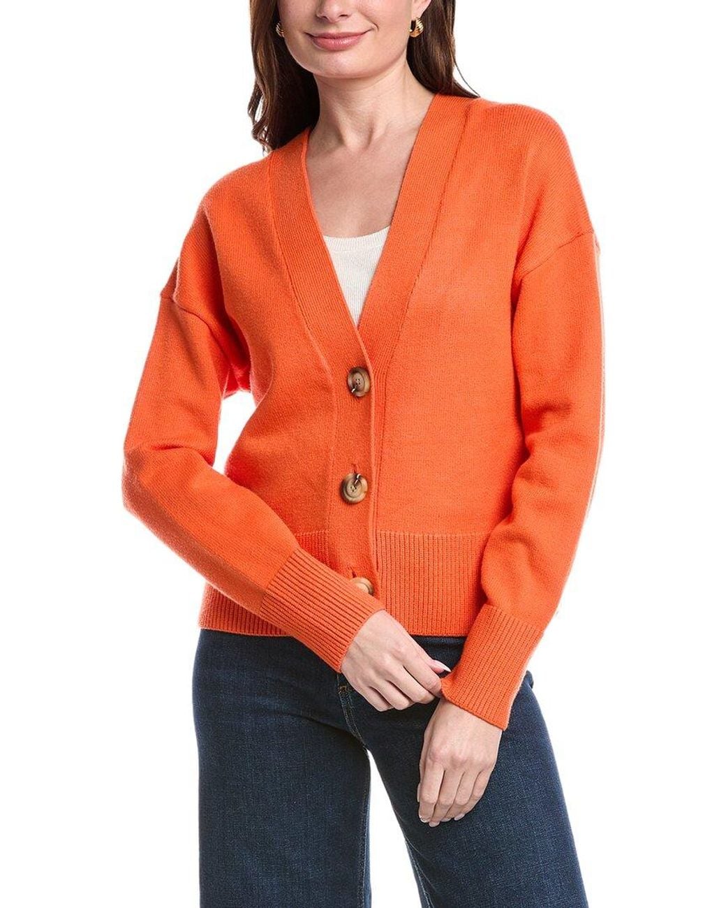 Cabi Citrus Cardigan in Orange | Lyst UK