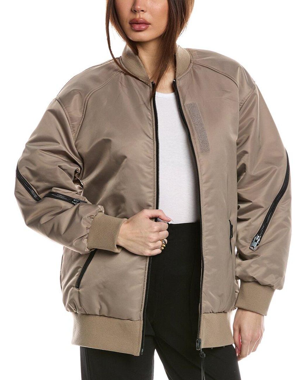 AllSaints Hanaa Wool-Blend Bomber Jacket in Brown | Lyst UK