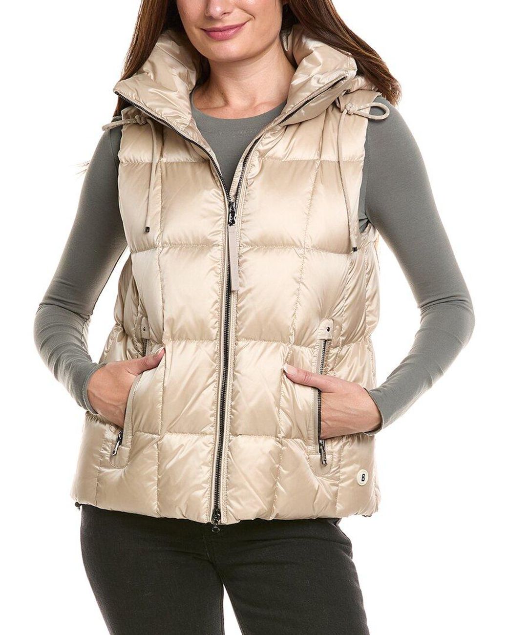 Bogner Falka Down Vest in Natural | Lyst