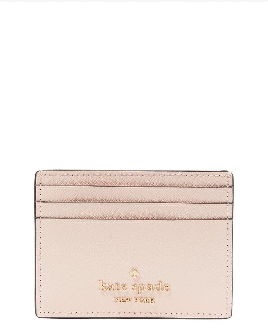 Kate Spade Madison Small Saffiano Leather Slim Card Wallet in Natural ...