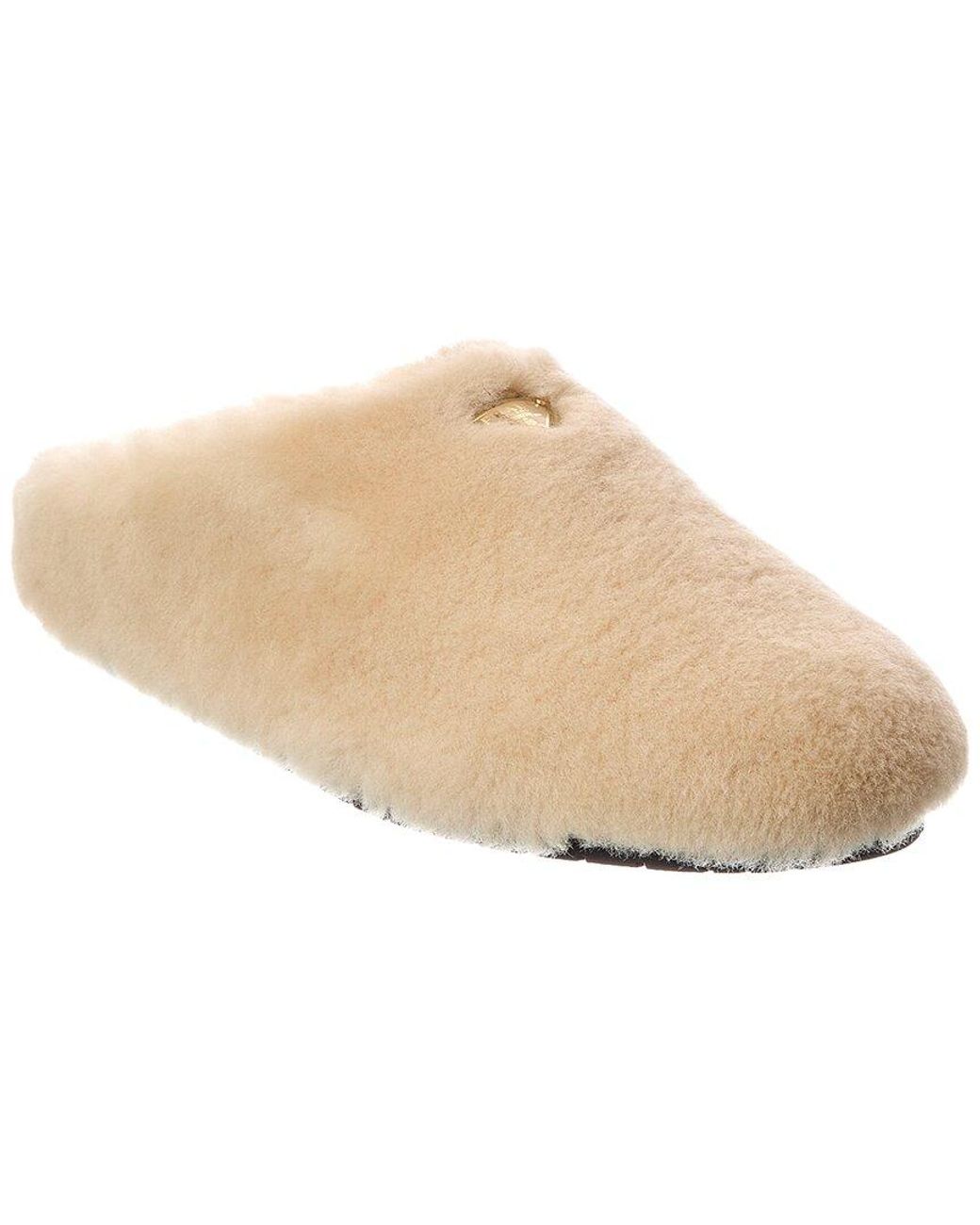 Prada Shearling Mule in Natural | Lyst UK