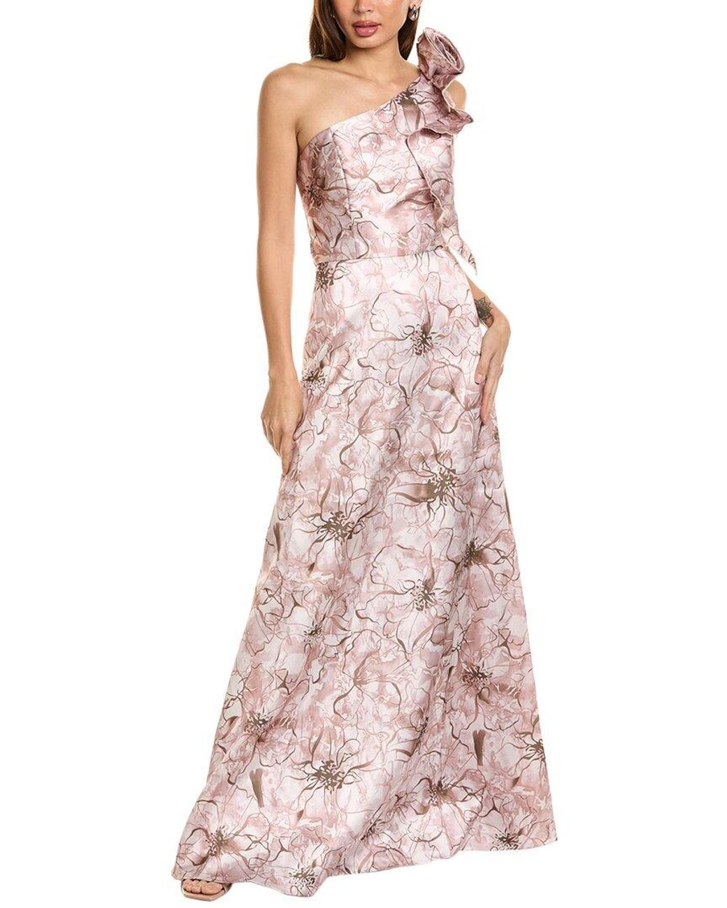 Rene Ruiz One-Shoulder A-Line Gown in Pink | Lyst