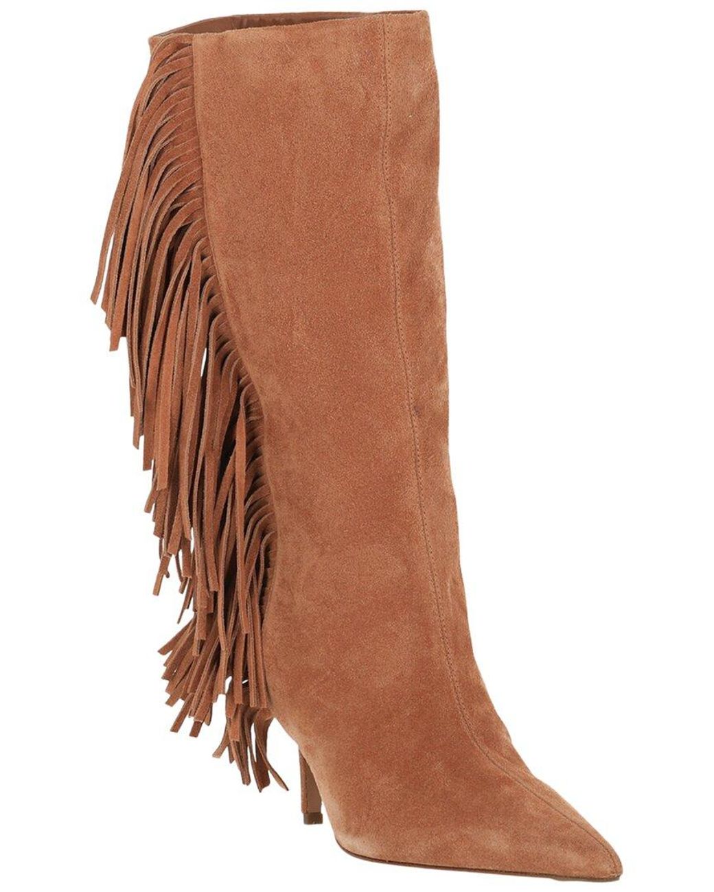 Paris Texas Jessie Suede Mid-Calf Boot in Brown | Lyst