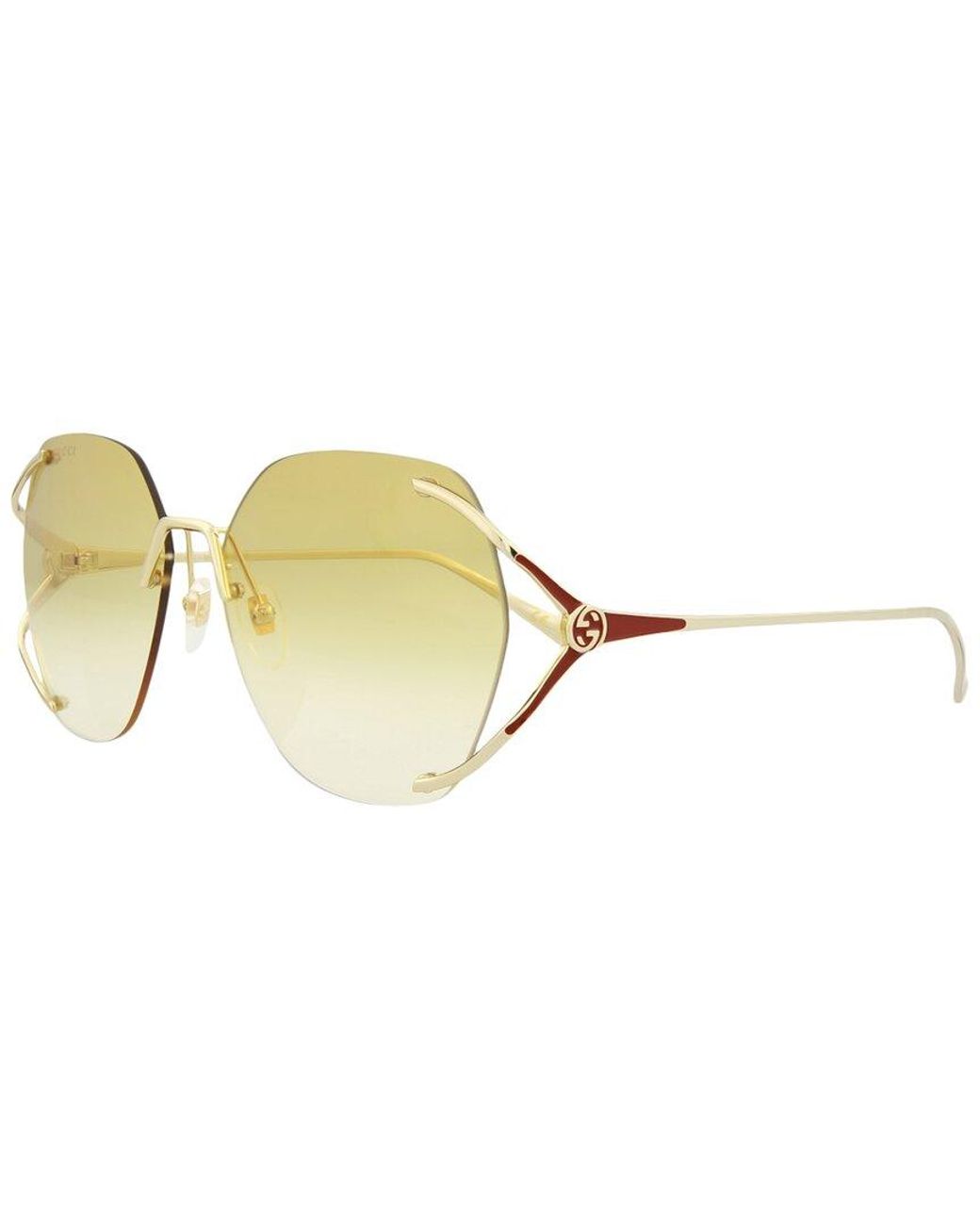 Balmain Gucci 59Mm Sunglasses in Metallic | Lyst UK