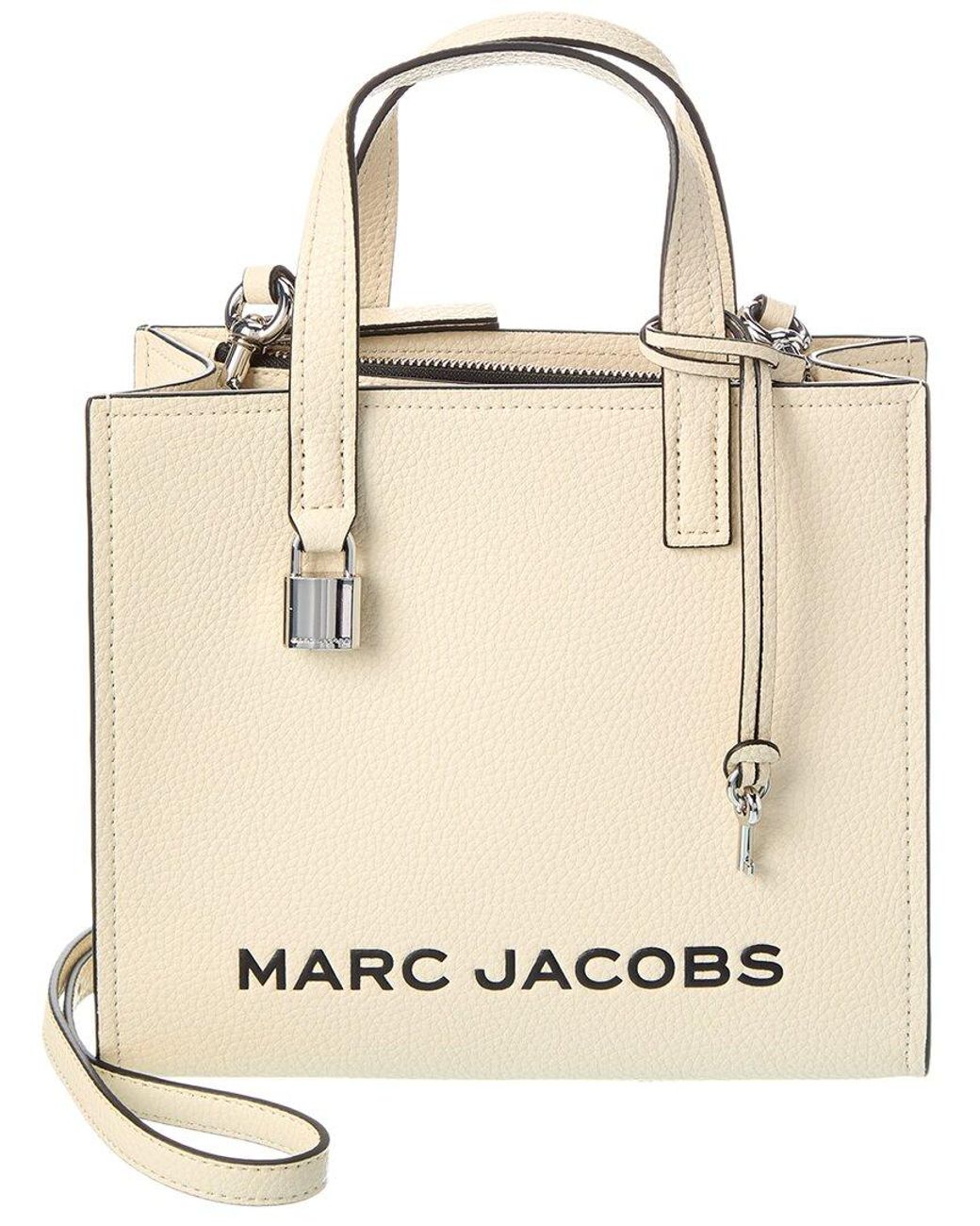 Marc Jacobs Grind Mini Leather Tote in Natural | Lyst