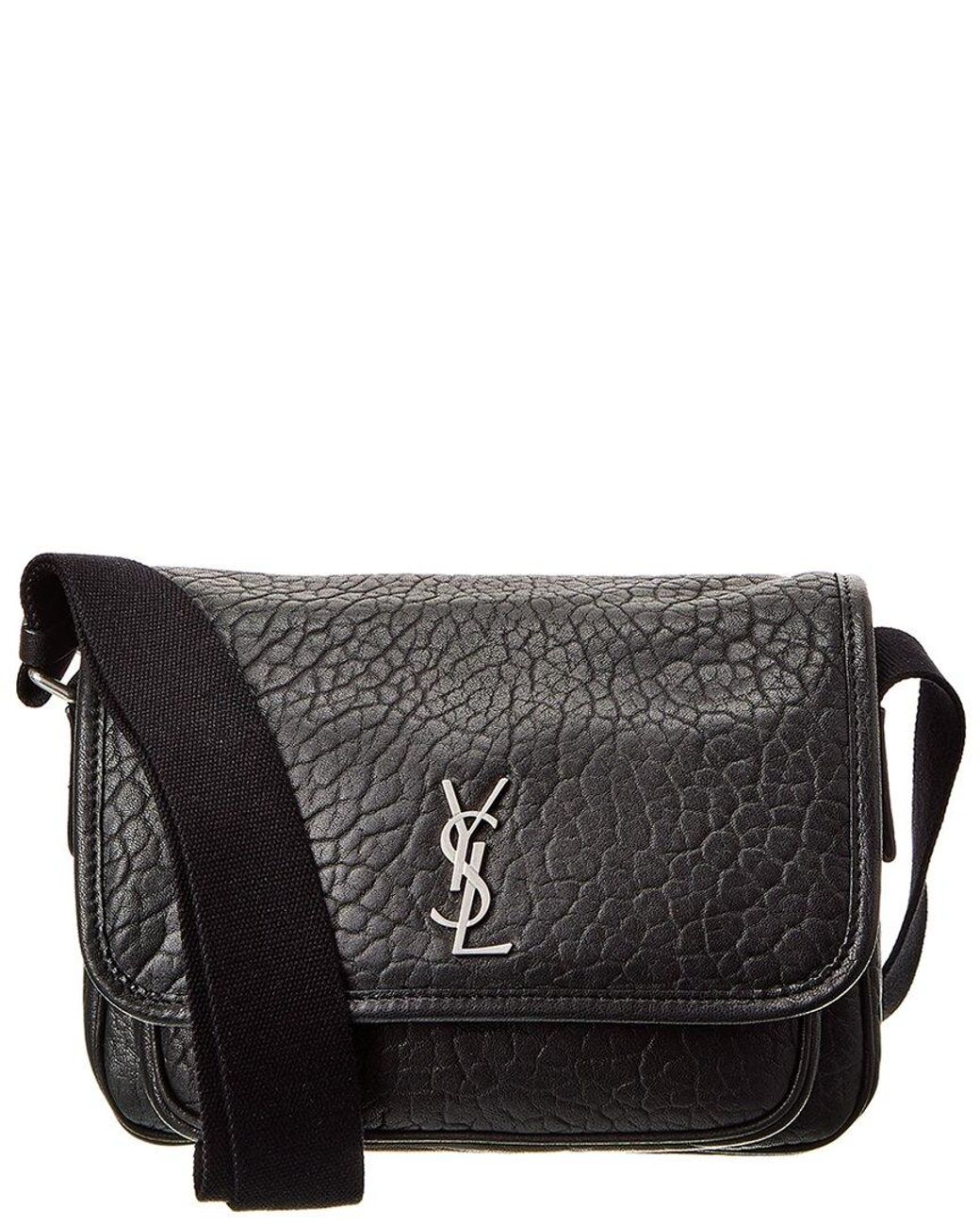 Saint Laurent Niki Small Grained Leather Messenger Bag in Black | Lyst
