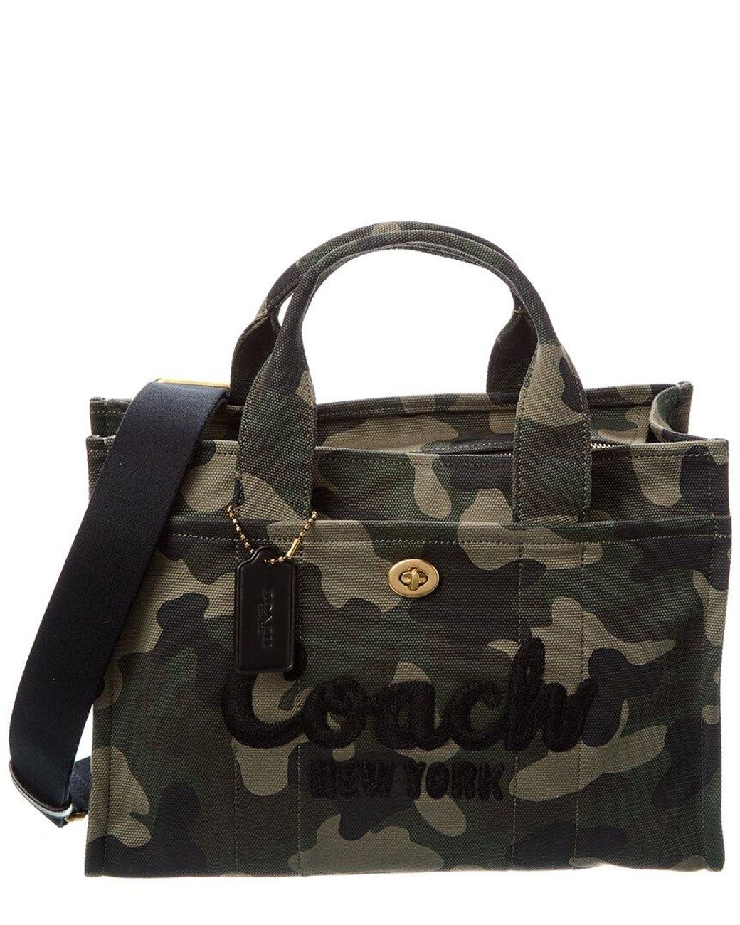 COACH Camo Canvas Cargo Tote in Black | Lyst