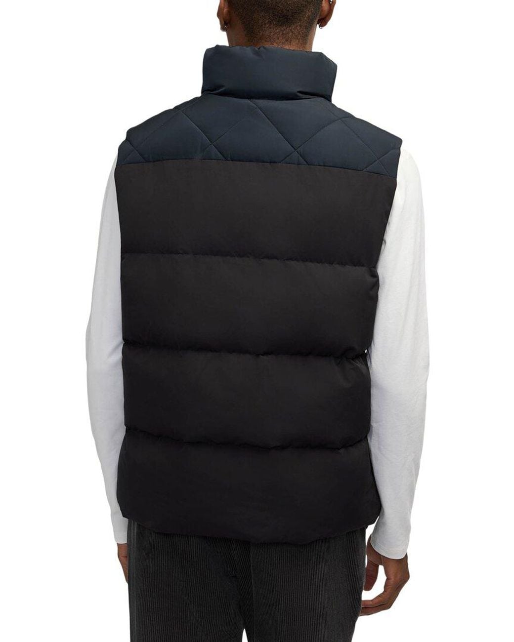 Scotch & Soda Ovela Mixed Media Vest in Black for Men | Lyst