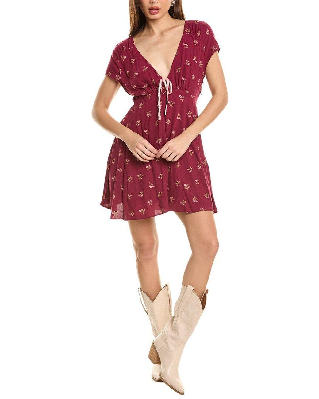Free People Everyone'Favorite Mini Dress in Red | Lyst