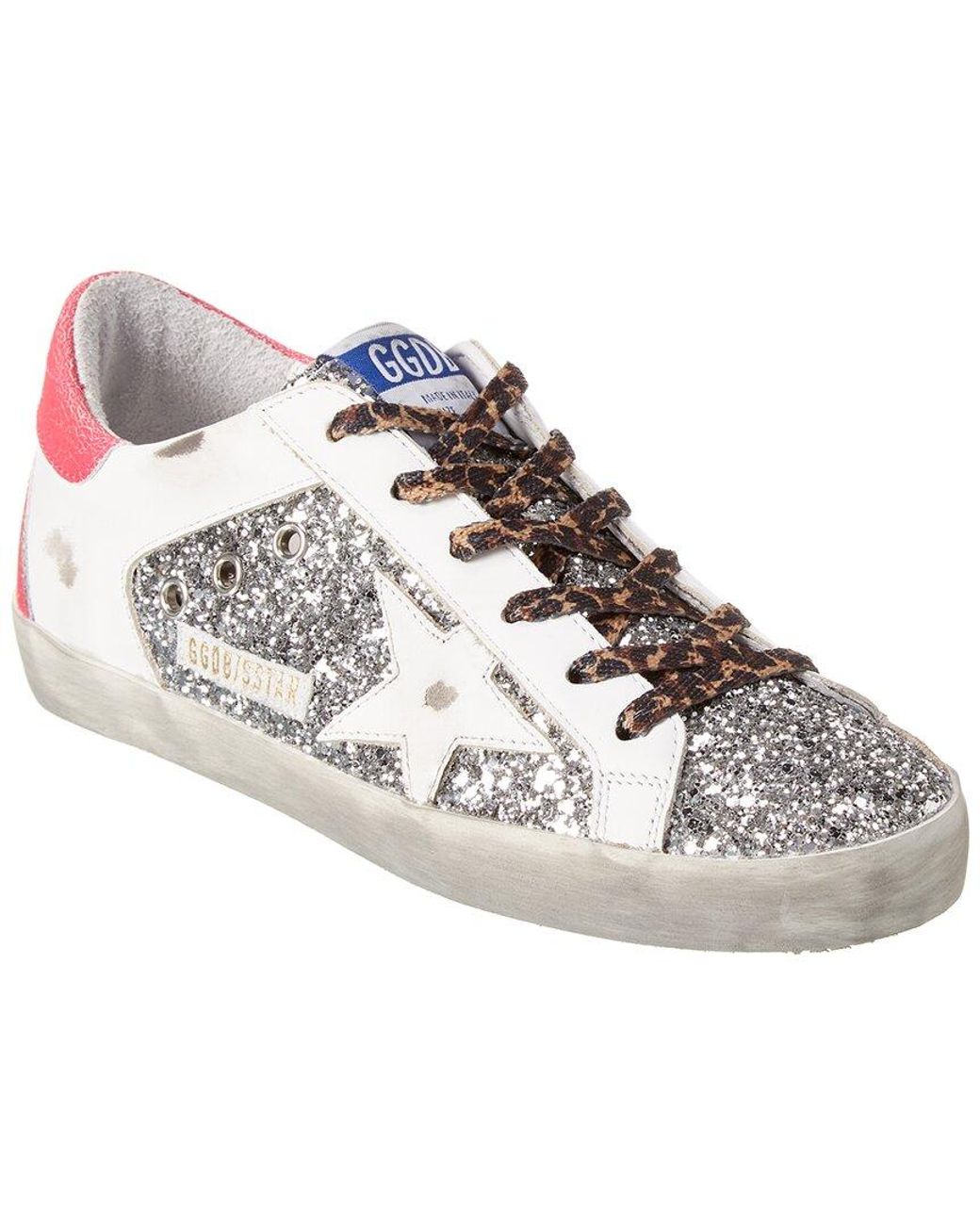 Golden Goose Superstar Glitter & Leather Sneaker | Lyst