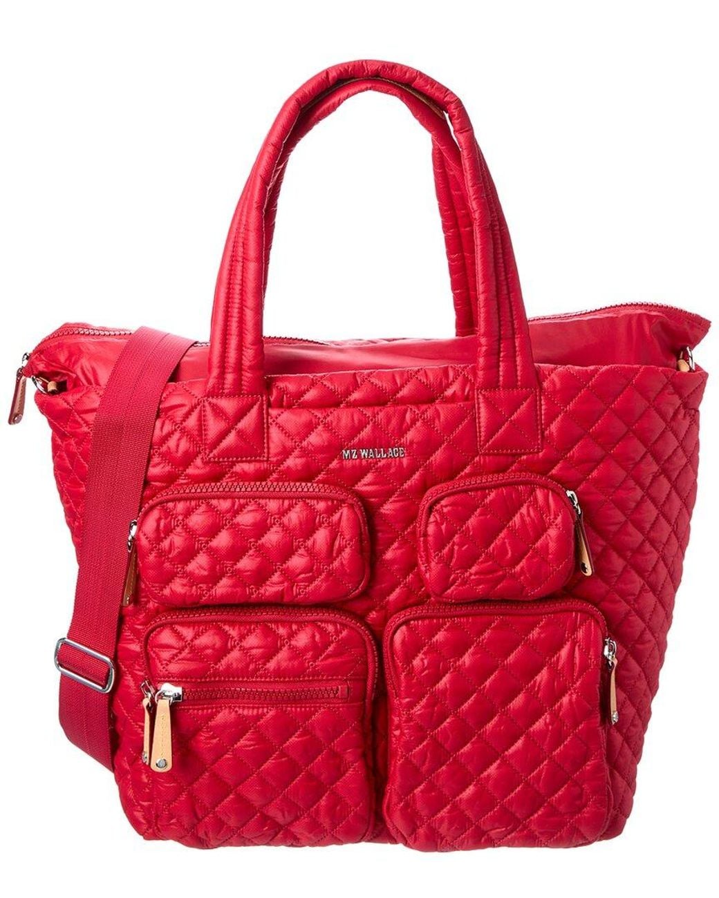 MZ Wallace Large Metro Travel Tote in Red | Lyst