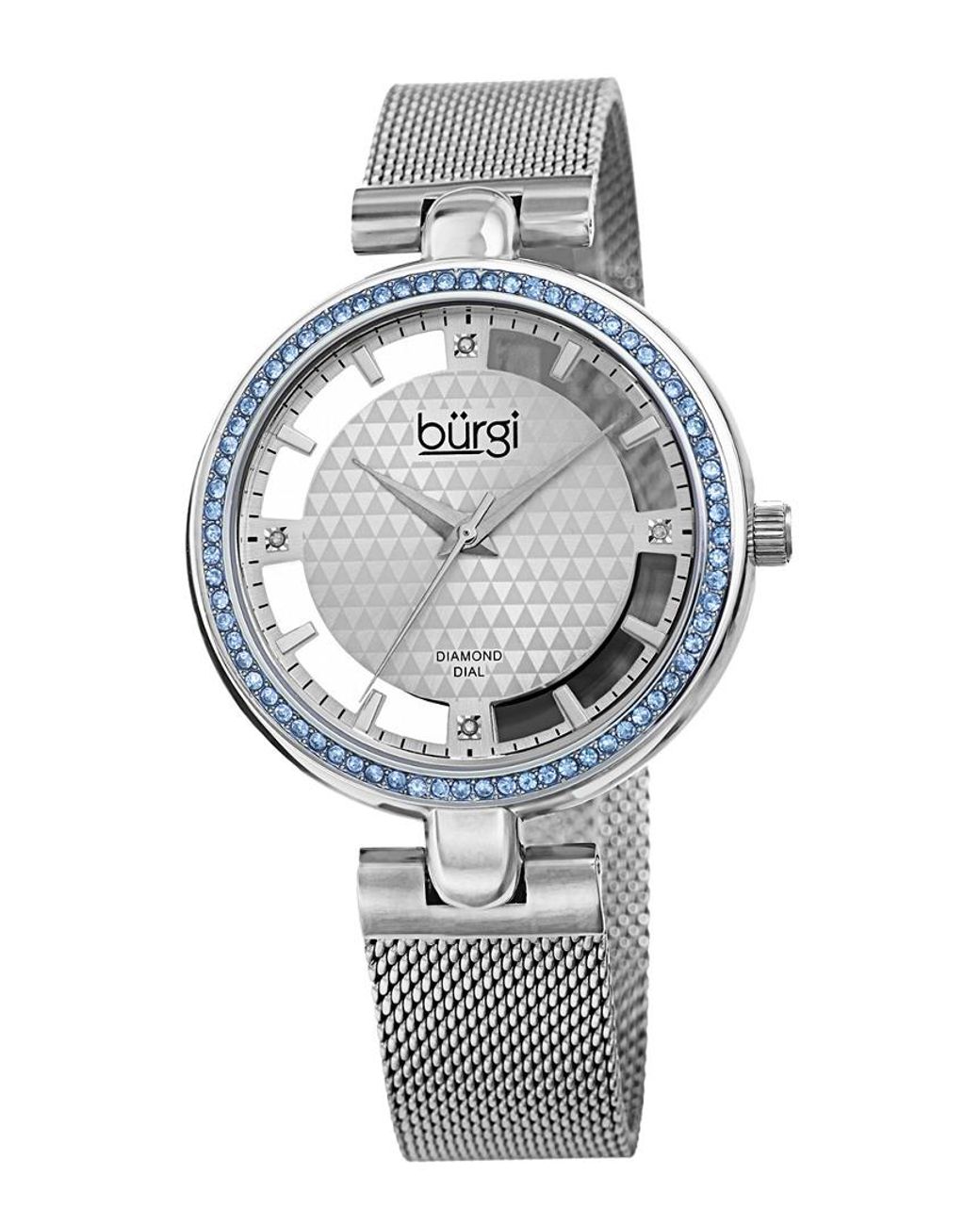 Burgi Burgi Stainless Steel Watch in Gray | Lyst