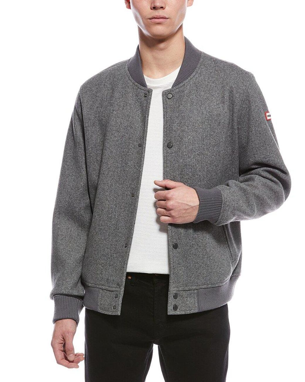 HUNTER Finnley Bomber Jacket in Gray for Men | Lyst