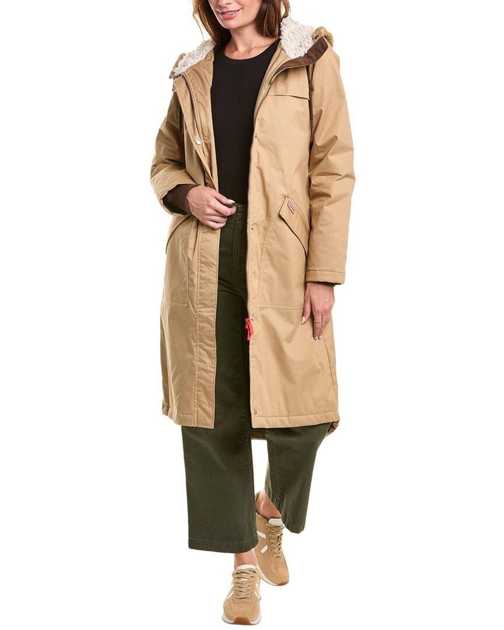 HUNTER Jane Canvas A-line Padded Coat Jane Canvas A-line Padded Coat in ...